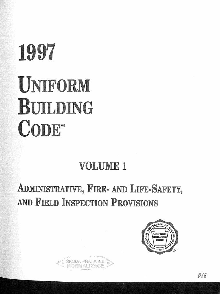 Uniform Building Code Volume-1 1997 | PDF