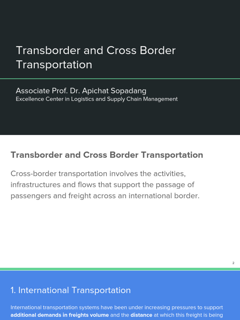 2 Transborder and Cross Border Transportation | PDF | Transport | Cargo
