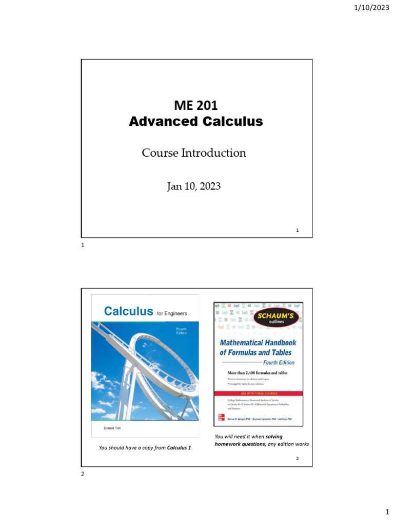 Advanced Calculus Course Overview | PDF | Multivariable Calculus | Integral
