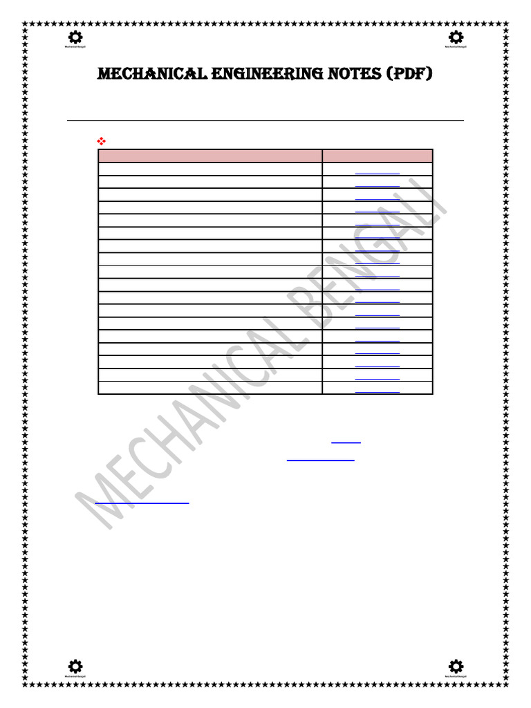 MECHANICAL ENGINEERING NOTES | PDF | Fluid Dynamics | Heat
