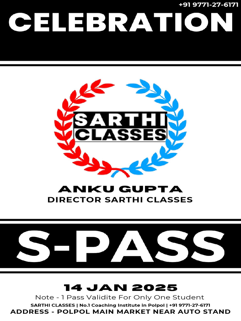Sarthi Classes Coaching Institute Details | PDF