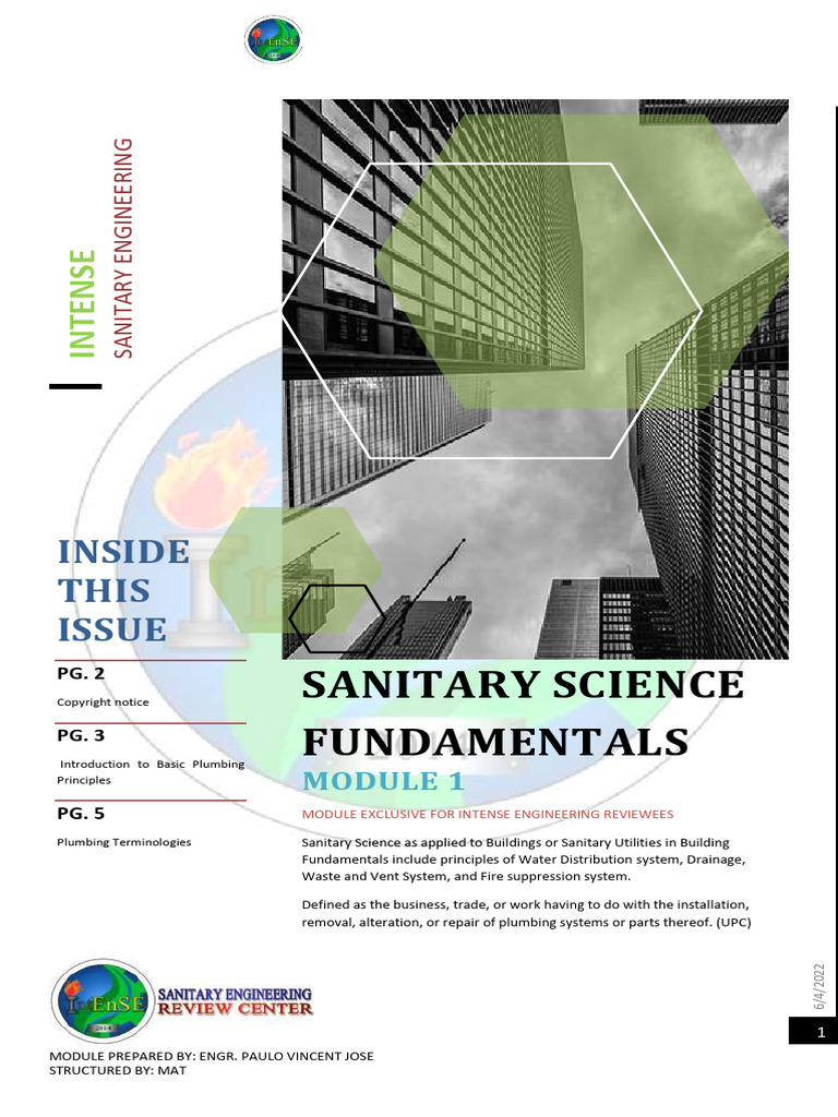 PLUMBING PART1 Principles Terminologies INTENSE PDF | PDF | Sanitary ...