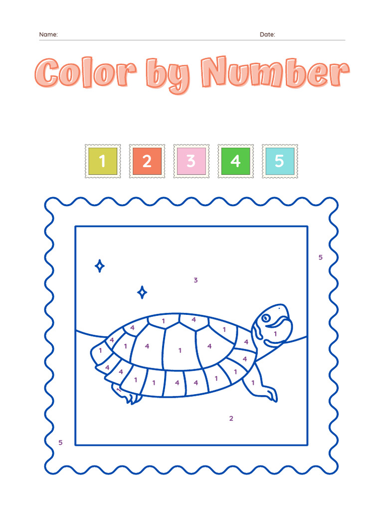 Color by Number Worksheet Set | PDF