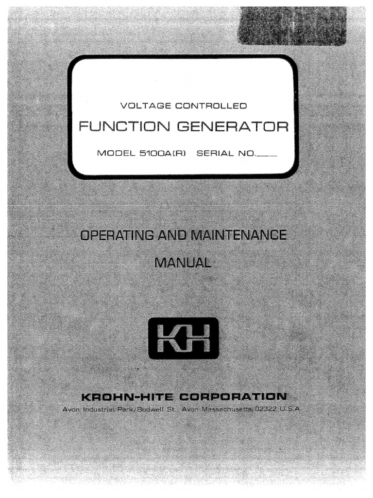 krohn-hite_5100a_voltage_controlled_3mhz_function_generator_1973_sm | PDF