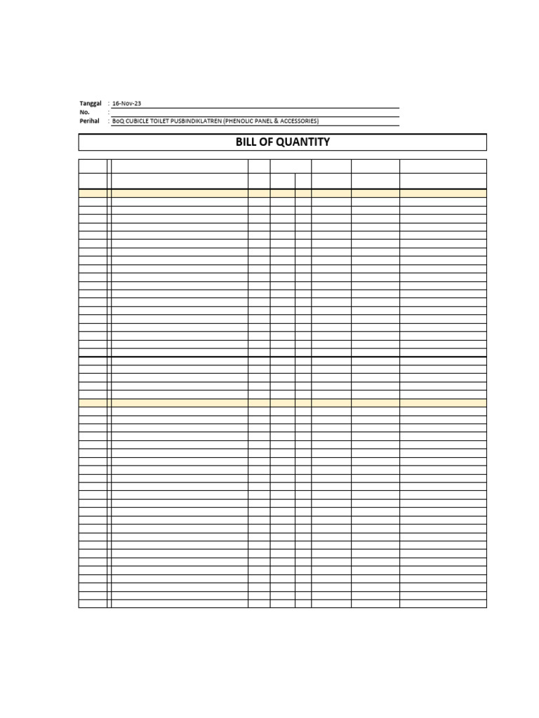 RAB BoQ-TOILET | PDF