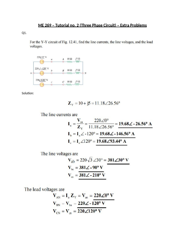Tutorial No.2_extra Problems | PDF