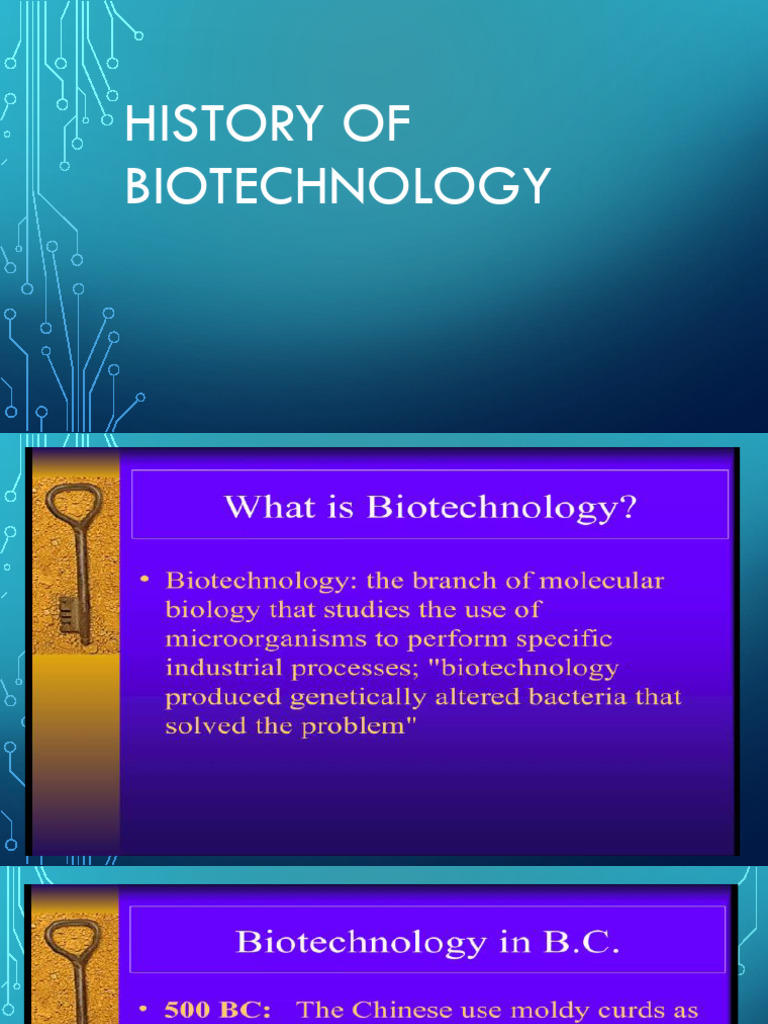 History of Biotechnology | PDF