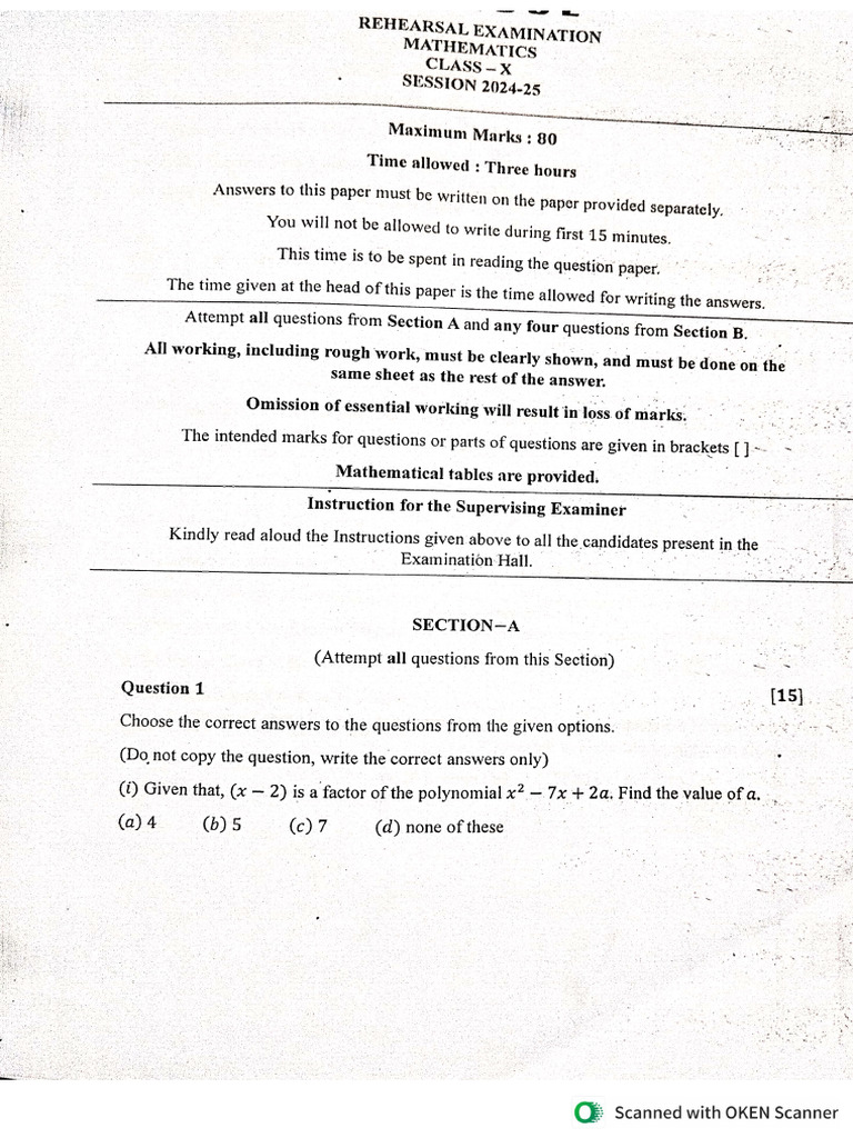 Class 10 Icse Preboard Paper | PDF