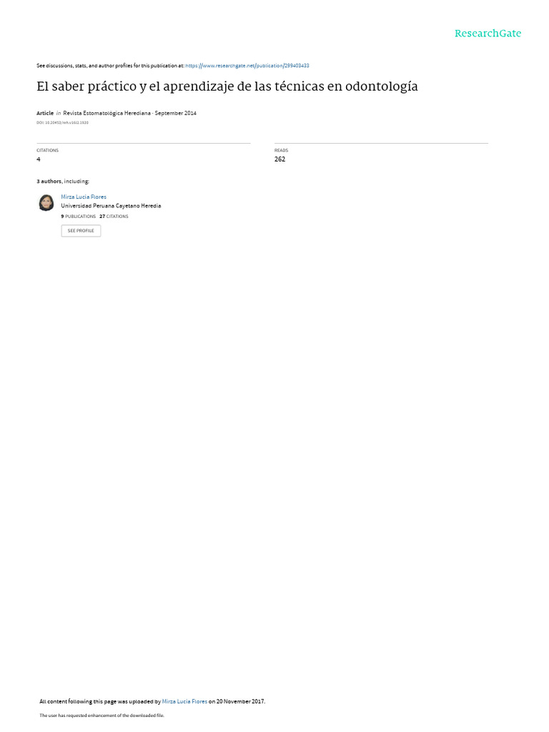El Saber Practico y El Aprendizaje de Las Tecnicas | PDF | Evaluación ...