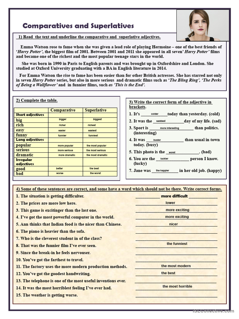 Comparatives_and_superlatives-homework | PDF