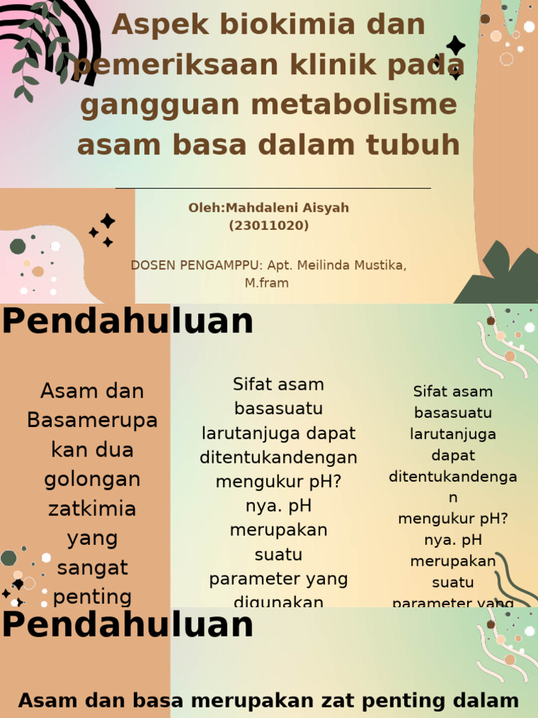 Biokim Asam Basa Mahdaleni Aisyah 23011020 - 20250101 - 205416 - 0000 | PDF