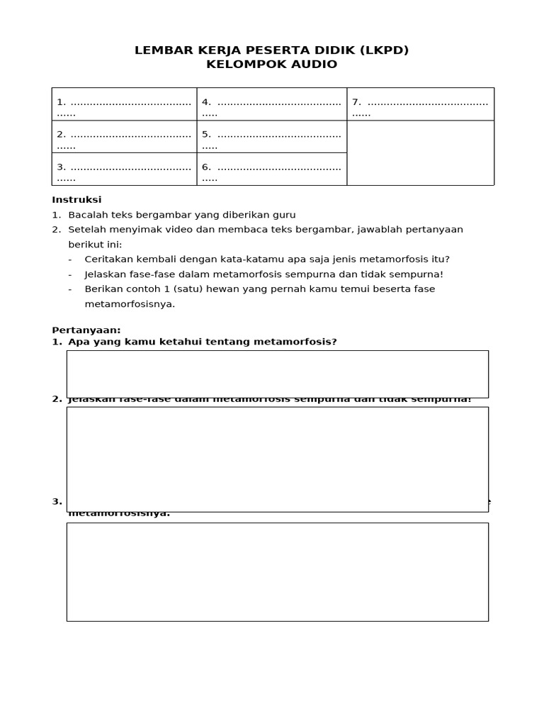 LKPD & Instrumen Penilaian Berbasis Hots | PDF