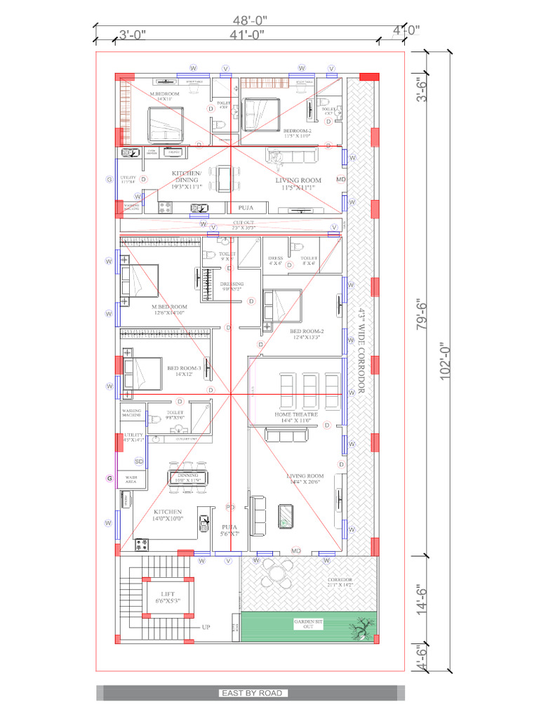 Vishnu Sir - Floor Plan-Diagonal | PDF | Home | Room