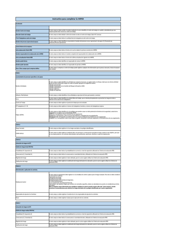 4 Formato Miper Ley Karin y Riesgos Psicosociales Gtei | PDF | Riesgo ...
