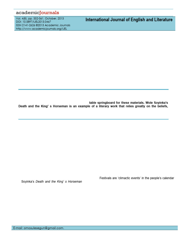 A Postmodernist Study of Ijengen: The Ritual Drama of Transition at Ode ...
