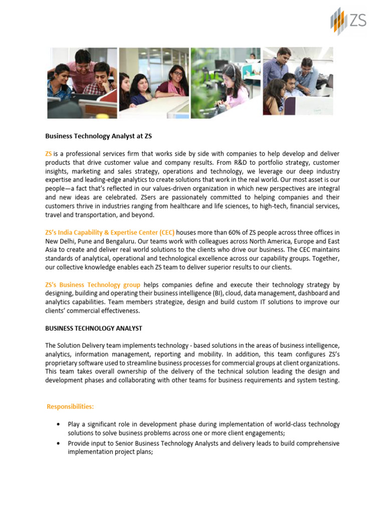 ZS - in - JD - Bta - 2020 | PDF | Business Intelligence | Analytics