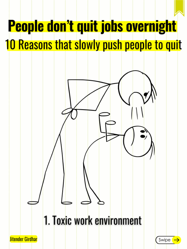 People Don't Quit Jobs Overnight, These 10 Reasons Push | PDF