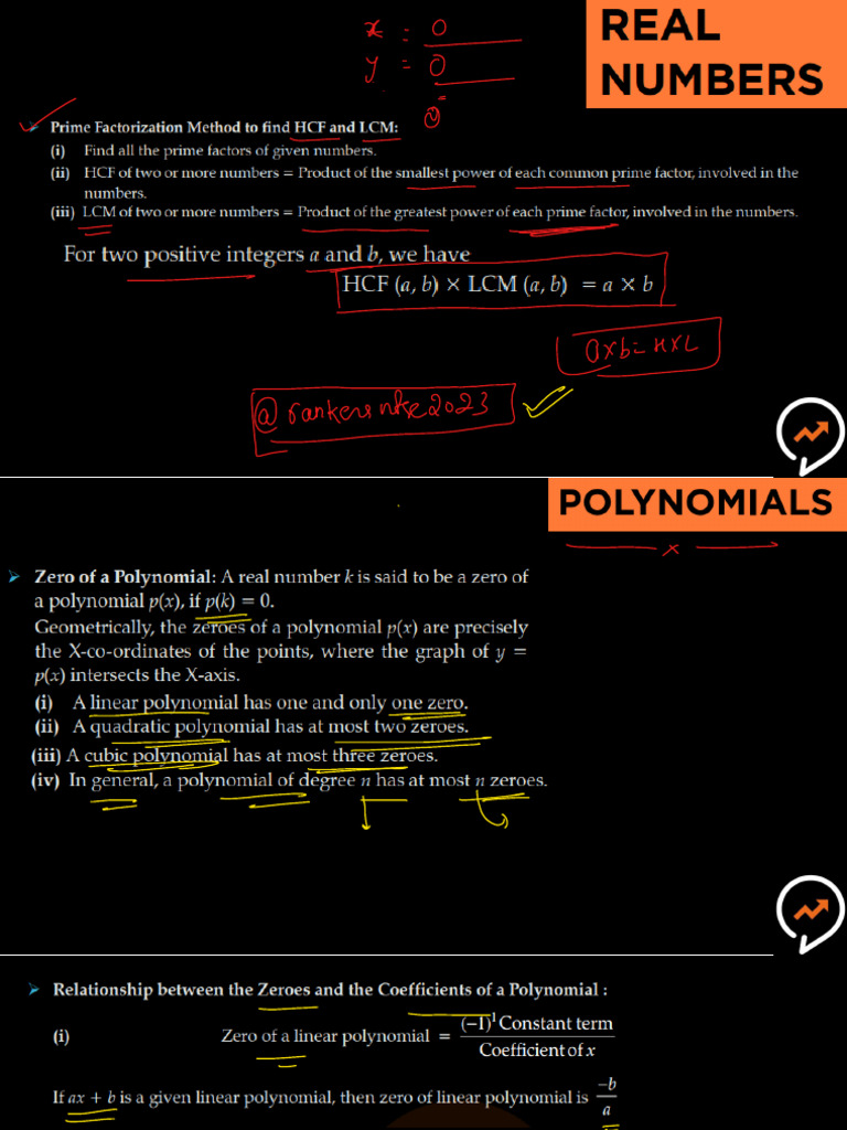 Class 10 Formula sheet | PDF
