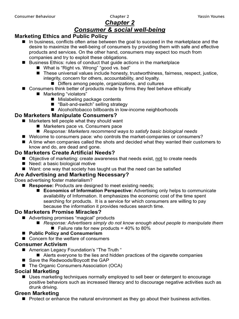 Chapter 2 Consumer Behaviour | PDF | Marketing | Behavior