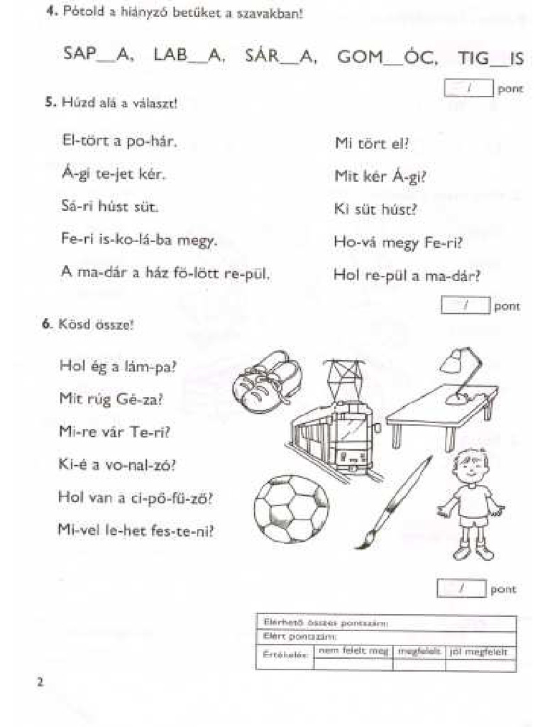 felevi_felmeres_olvasasbol 1 osztály_2__oldal | PDF