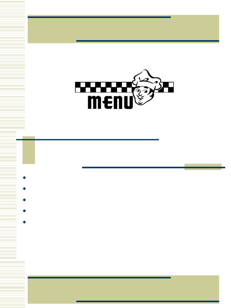 MENU PLANNING CHAPTER 10 | PDF | Menu | Prices