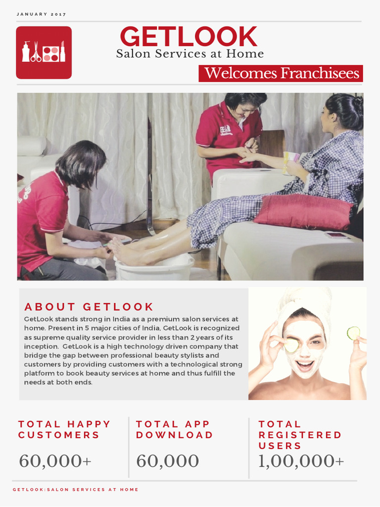 GetLook Franchisee Brochure Get Look | PDF | Mobile App | Franchising