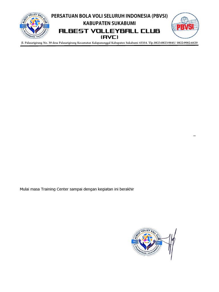 SURAT PEMINJAMAN ATLET KEJURNAS U16 WANDA SAPUTRA | PDF