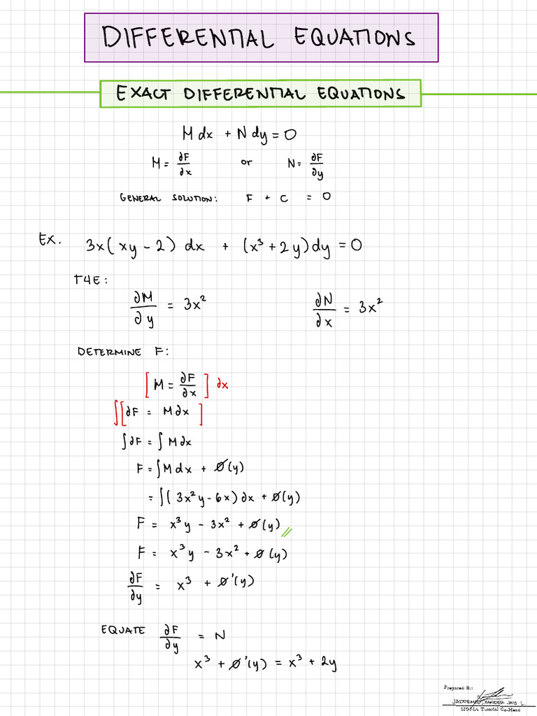SIGMA Differential Equations | PDF | Calculus | Equations