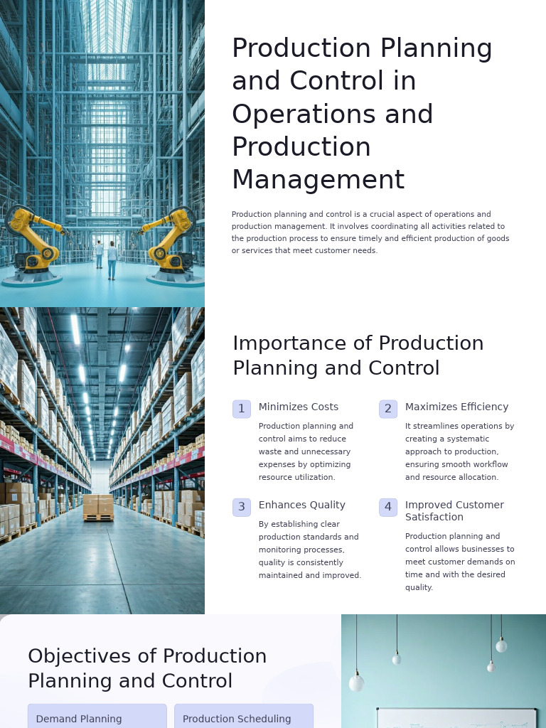 Production Planning and Control in Operations and Production Management ...