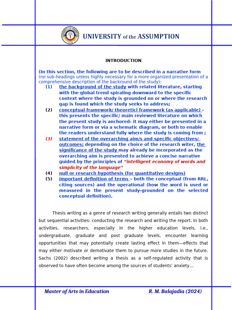 4 2024 IMRAD Revised Sample Initial Section of MAIN PAGES of The ...