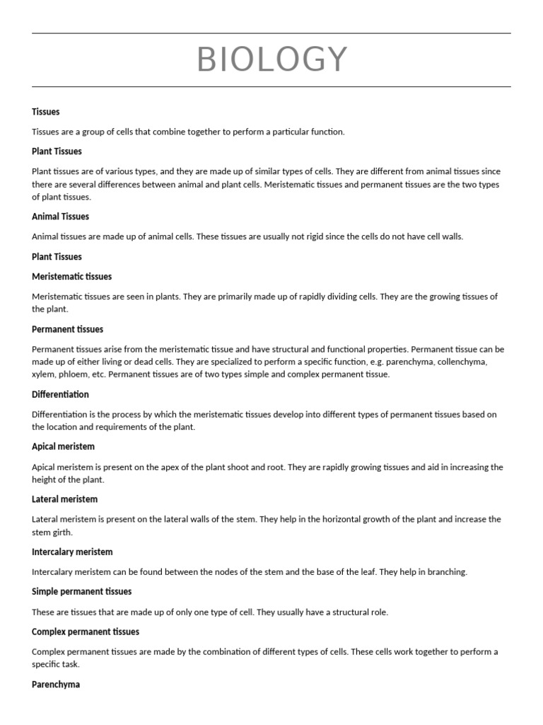 Biology 12 | PDF | Tissue (Biology) | Muscle