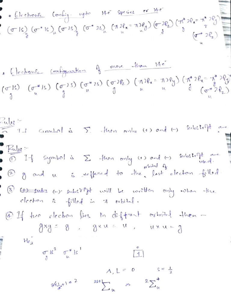 Molecular Term Symbol | PDF | Chemical Physics | Atomic