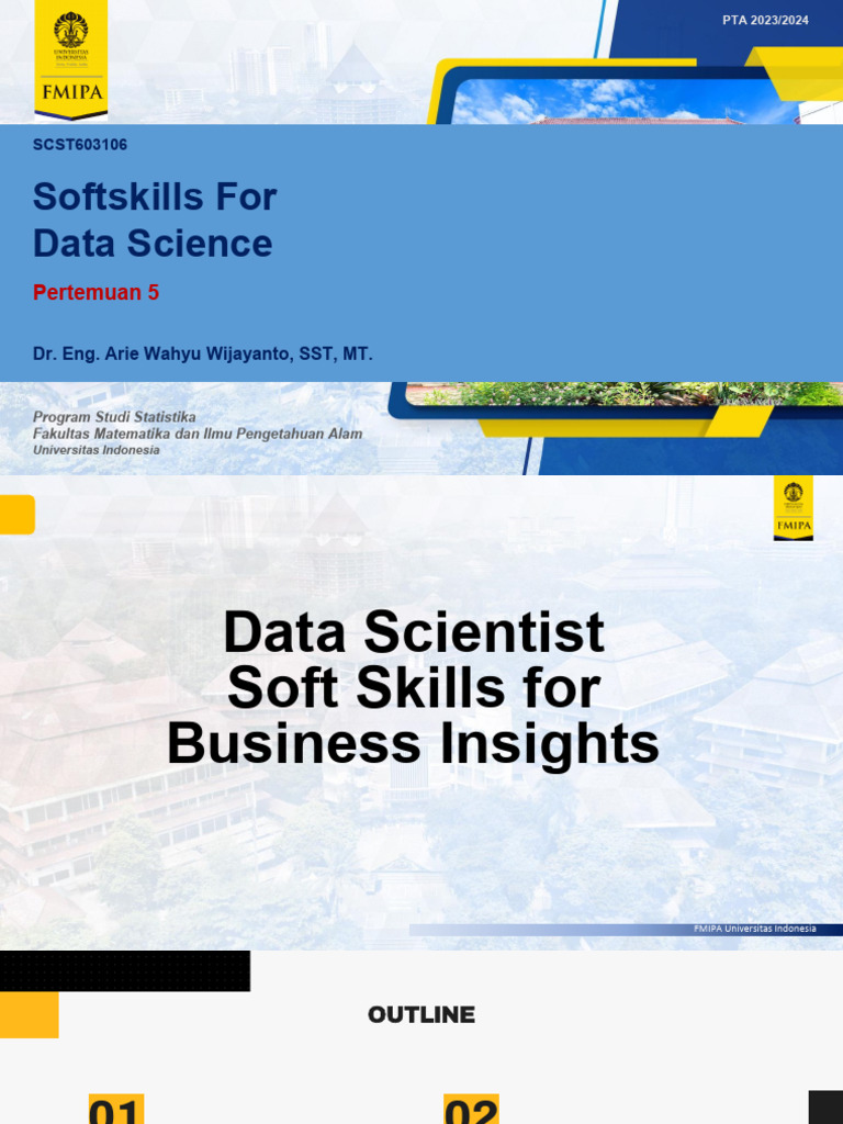 Pertemuan 5 Mata Kuliah Softskill Data Science Universitas Indonesia ...
