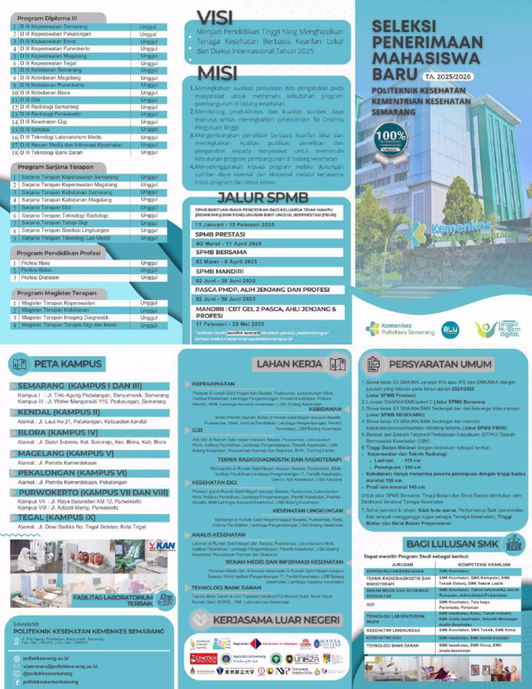 Brosur SPMB - Poltekkes Kemenkes Semarang | PDF