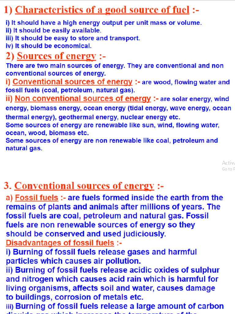 Sources of Energy | PDF