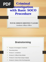 Protocols in Investigation | PDF | Crime Scene | Arrest