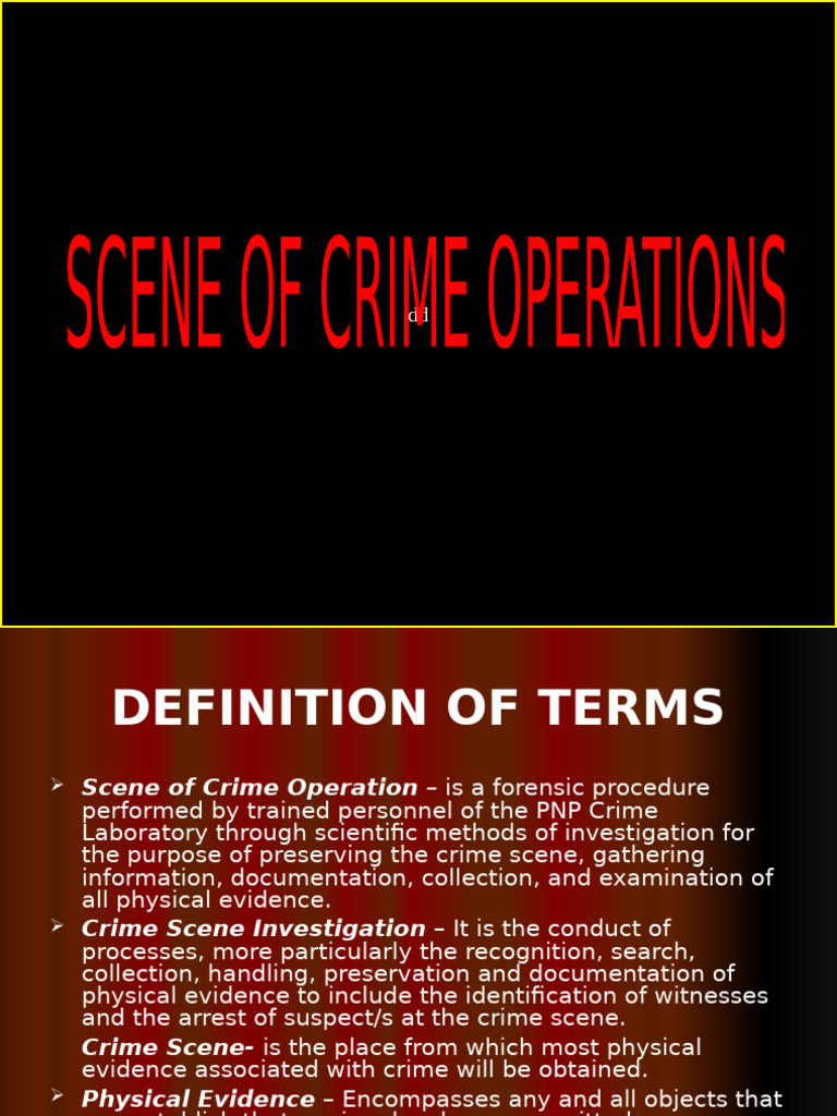 Basic Crime Scene Investigation | PDF | Crime Scene | Forensic Science