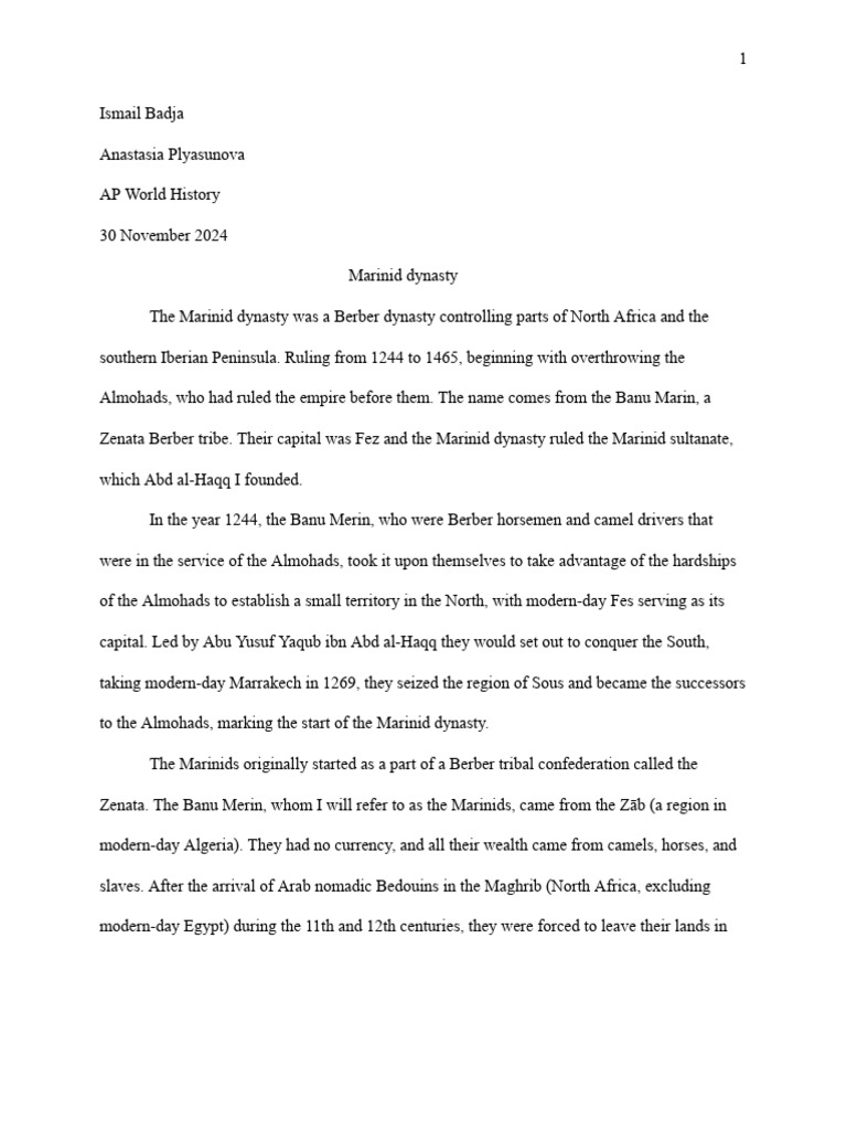 Marinid dynasty | PDF