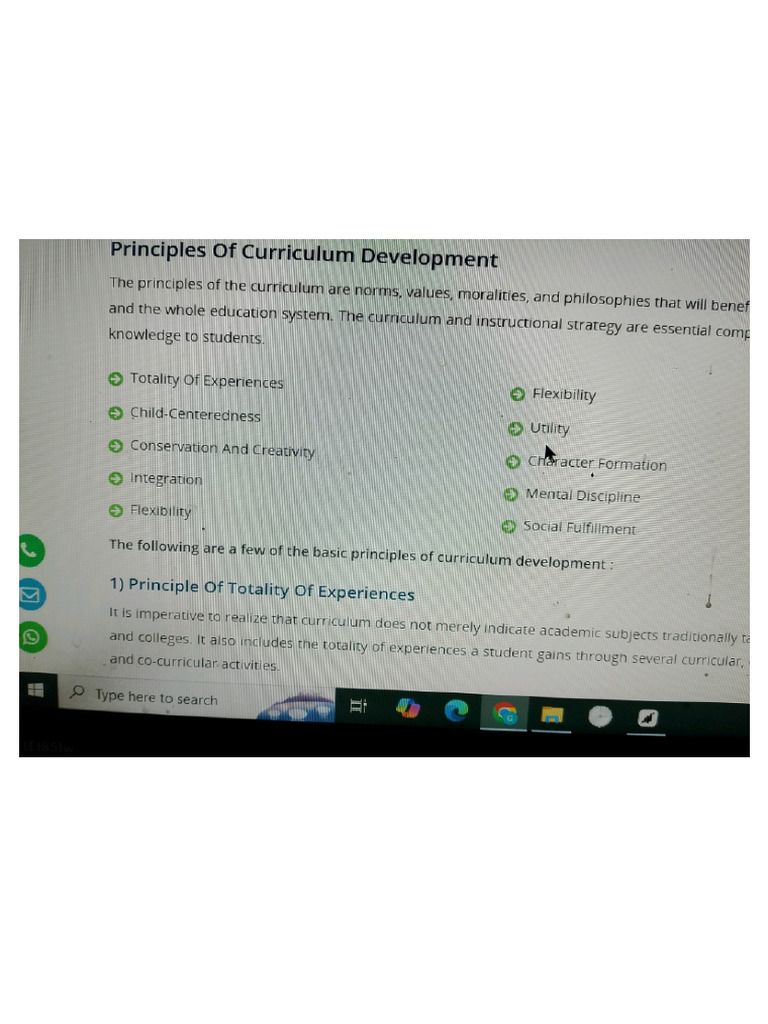 Principles of Curriculum Development | PDF