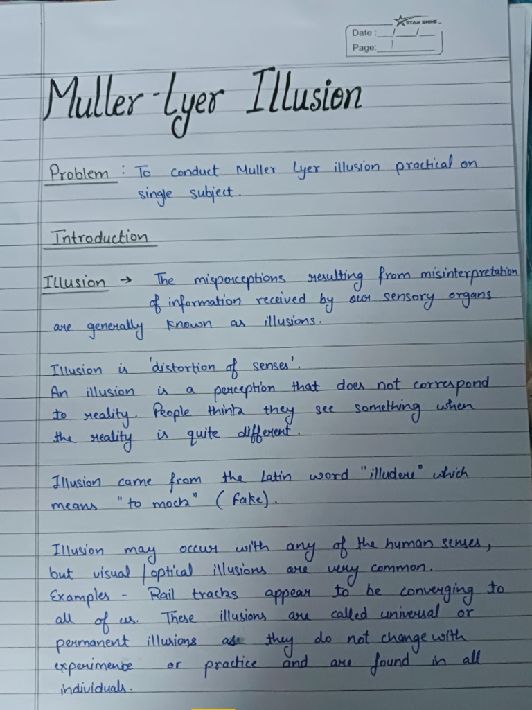 Muller Lyer Illusion Pdf
