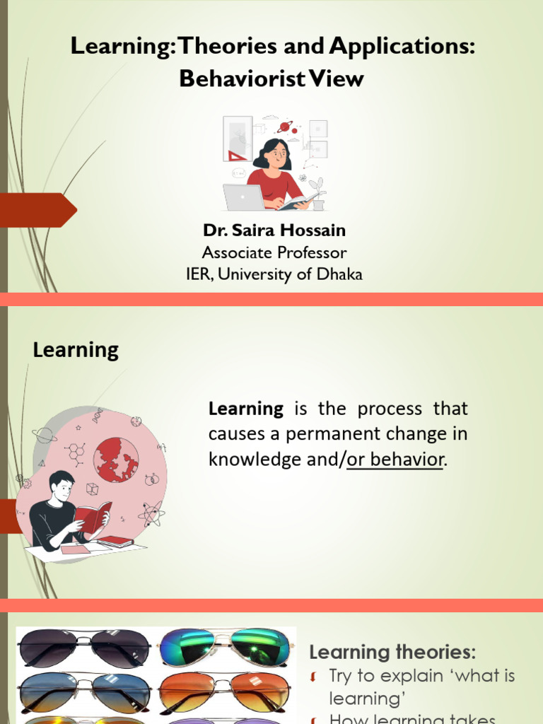 Behaviorist Learning Theories Explained | PDF | Classical Conditioning ...