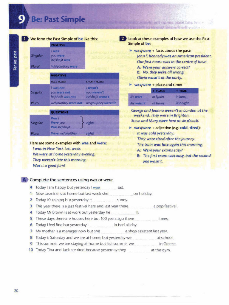 Chapter 7 - Simple Past (Assignment & Summary) | PDF | Linguistic Morphology | Syntax