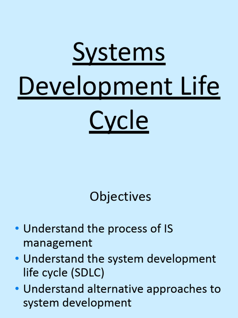 Systems Development Life Cycle (1) | PDF | Software Testing | Software ...