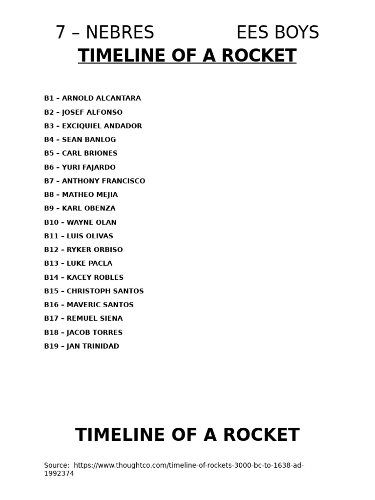 Rocket Launch Timeline Overview | PDF | Nasa | Aerospace Engineering
