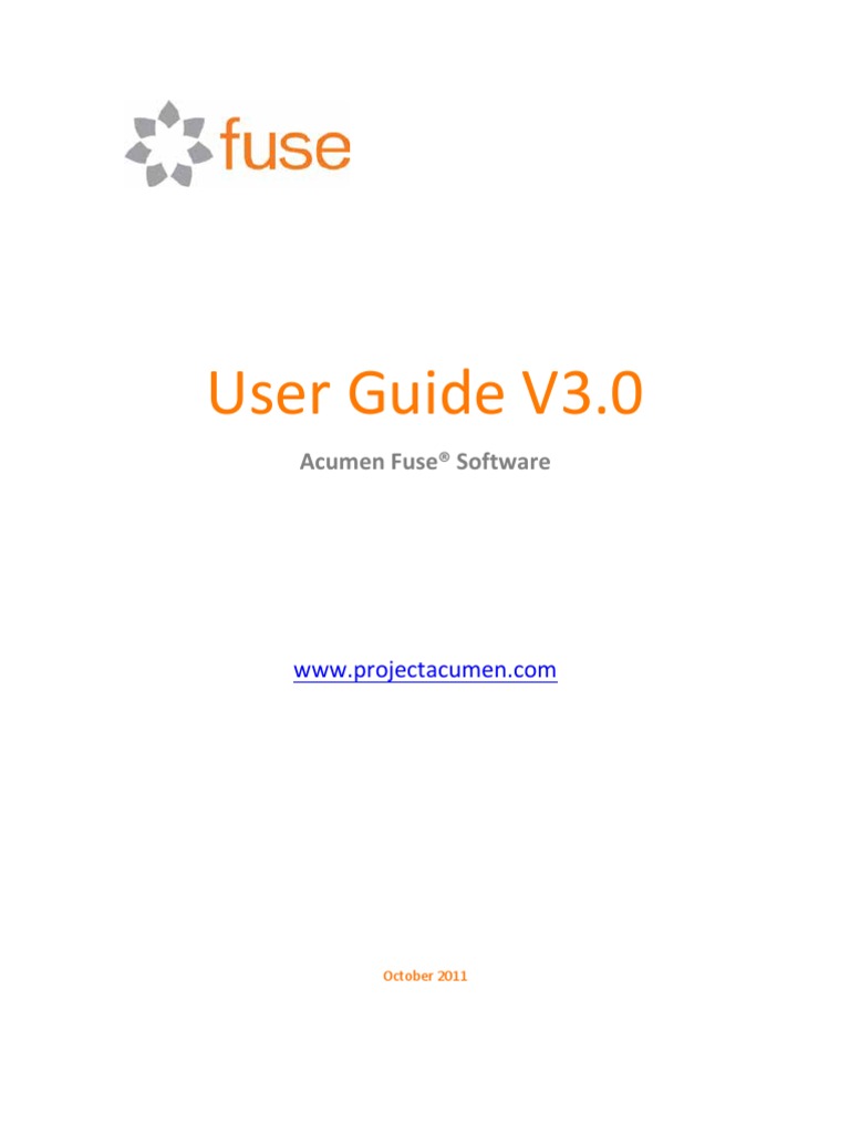 Acumen Fuse User Guide | PDF | Software | System Software