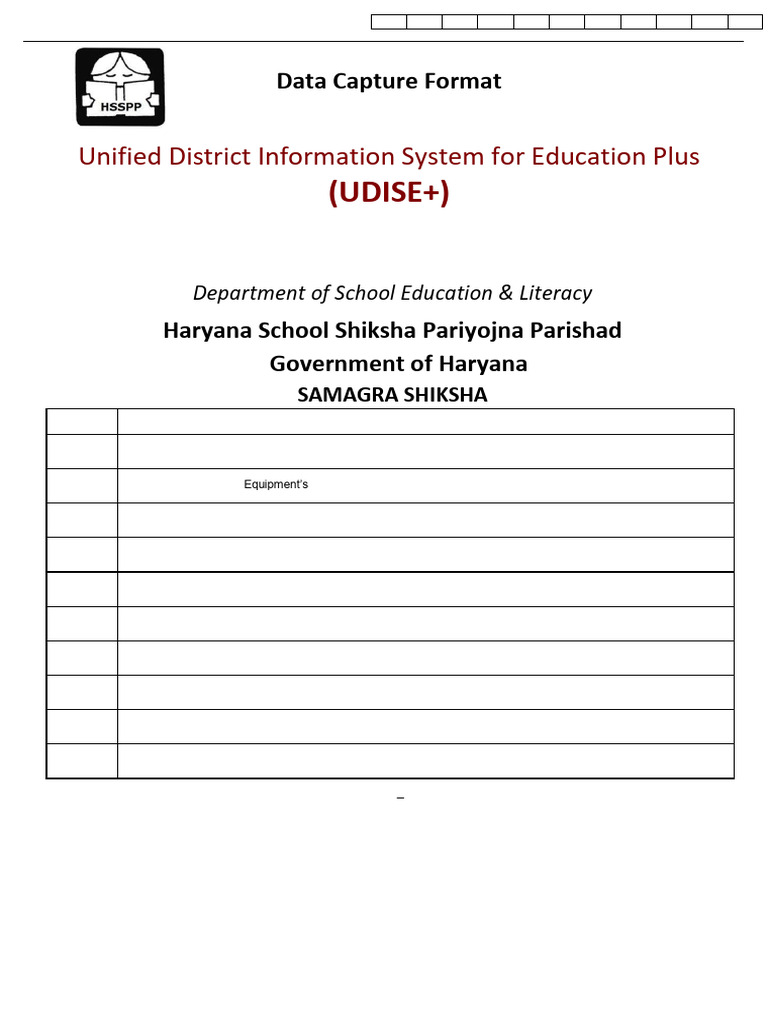 UDISE-Data-Capture-Format-Haryana 2025-26 | PDF | Toilet | Schools