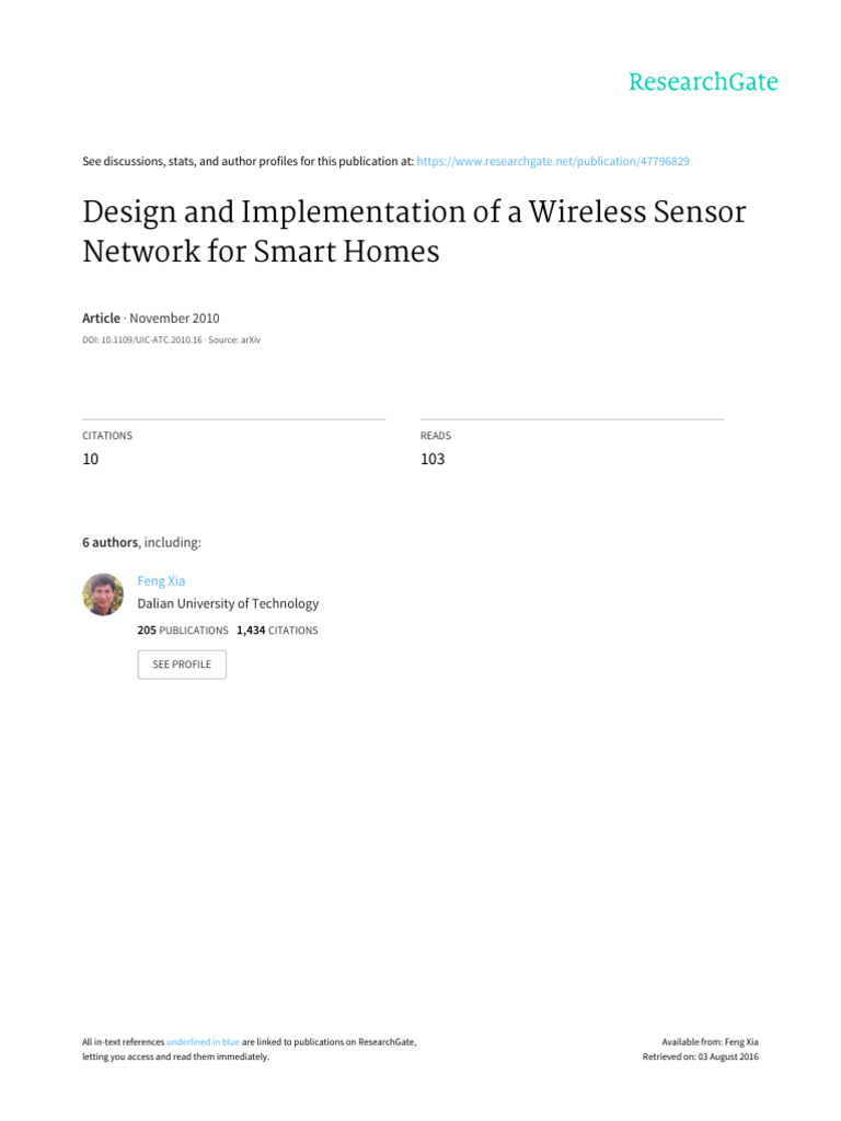 Design and Implementation of A Wireless | PDF | Computer Network | Wireless Sensor Network