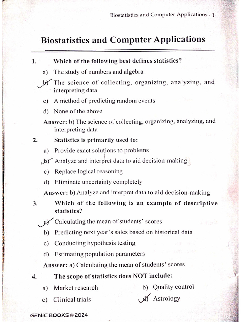 Biostatistics Genic Modal | PDF