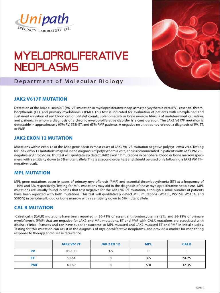 Myeloprouferative Neoplasms | PDF