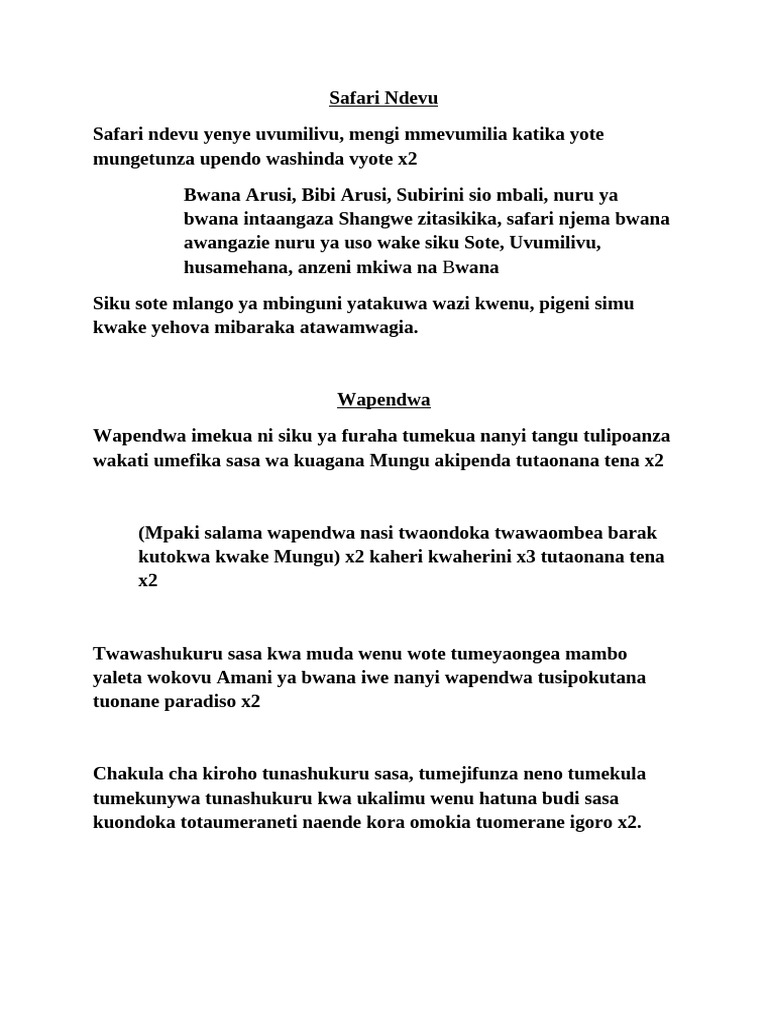 Safari Ndevu | PDF
